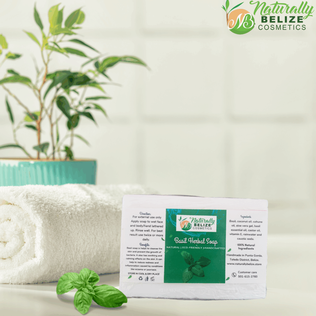 Basil Soap 4oz - Naturally Belize Cosmetics